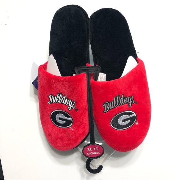 Shoes | Georgia Bulldogs Red Black Slippers 1112 Women New Color Block ...